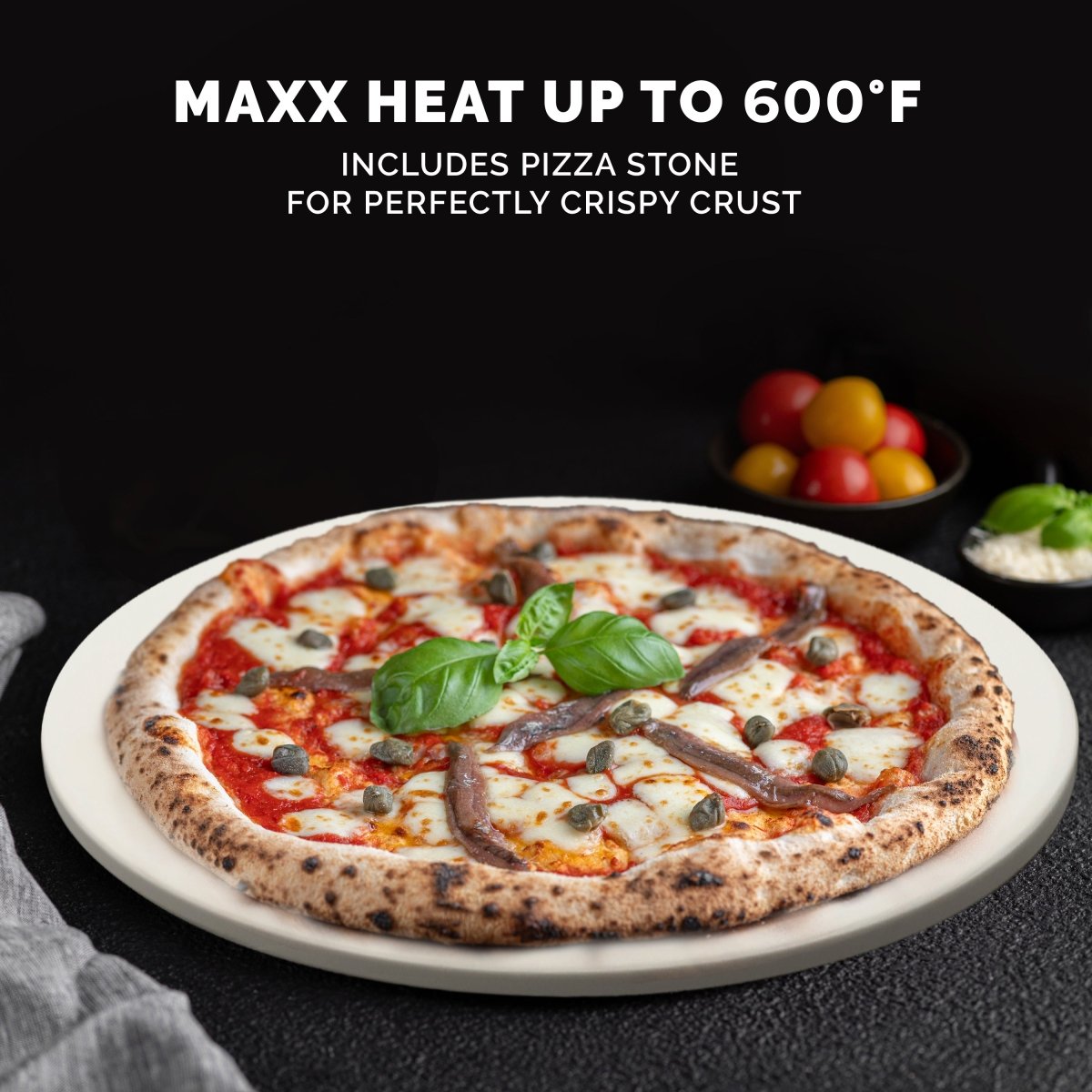 Kalorik MAXX 600°F Pizza Air Fryer Oven with Stone