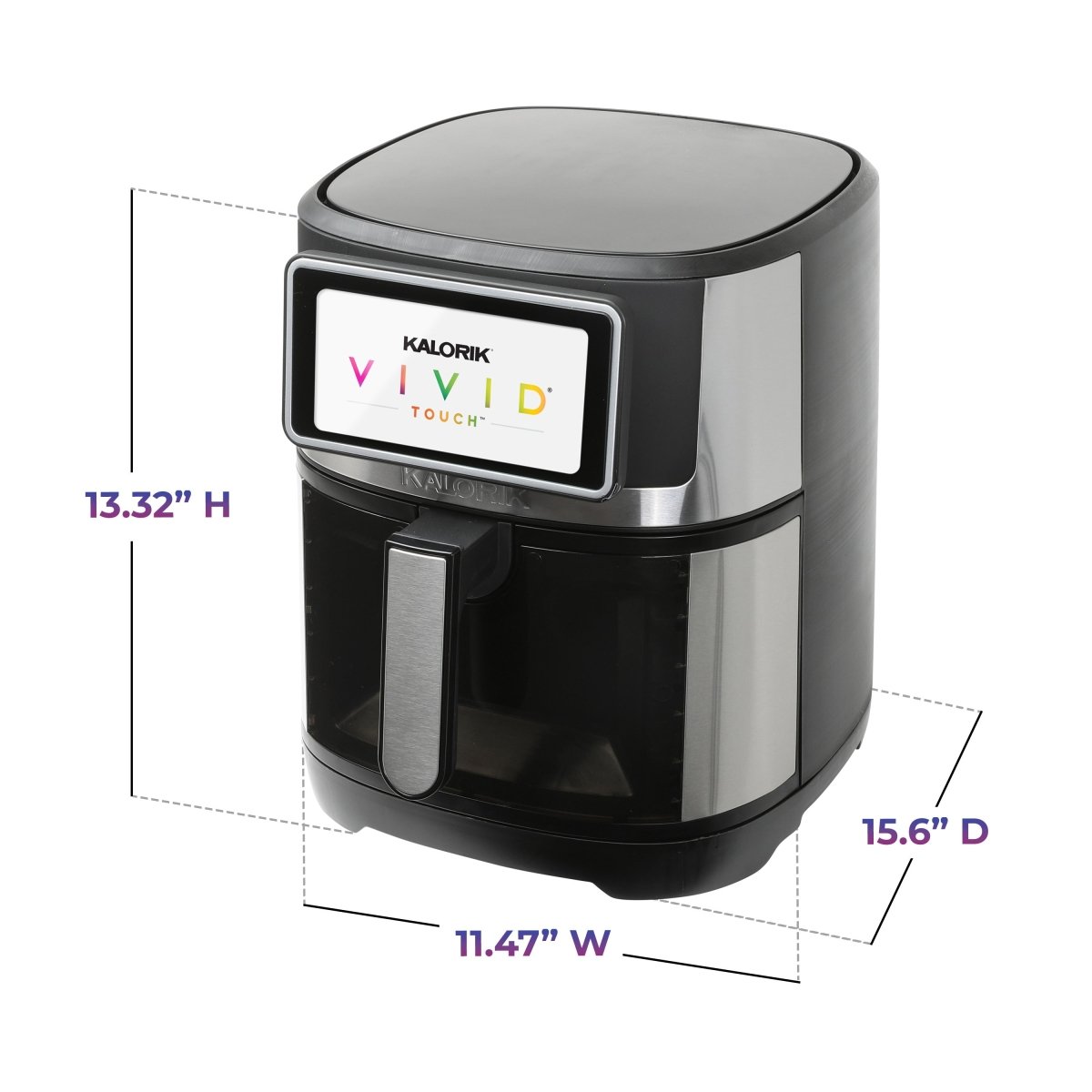 Kalorik VIVID TOUCH 7 Quart High-Resolution Touchscreen Air Fryer with