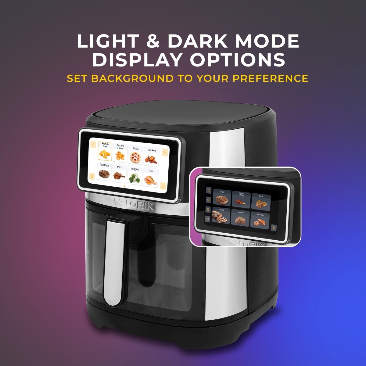 Kalorik VIVID TOUCH 7 Quart High-Resolution Touchscreen Air Fryer with