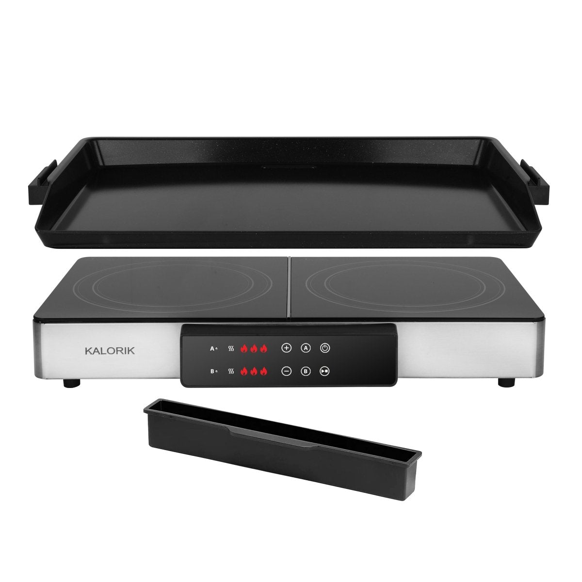 Kalorik MAXX 2-in-1 Electric Griddle & Double Cooktop